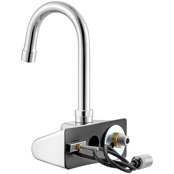 Waterloo Wall-Mount Hands-Free Sensor Faucet with 4 3/8" Gooseneck ...
