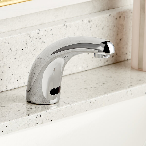 Waterloo Deck-Mount Hands-Free Sensor Faucet with 4 3/4" Cast Spout and ...