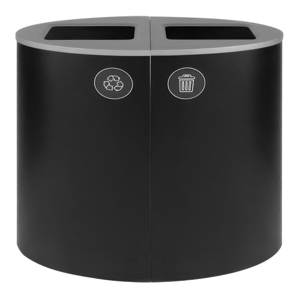 Busch Systems Spectrum 101172 44 Gallon Ellipse Black Powder-Coated ...