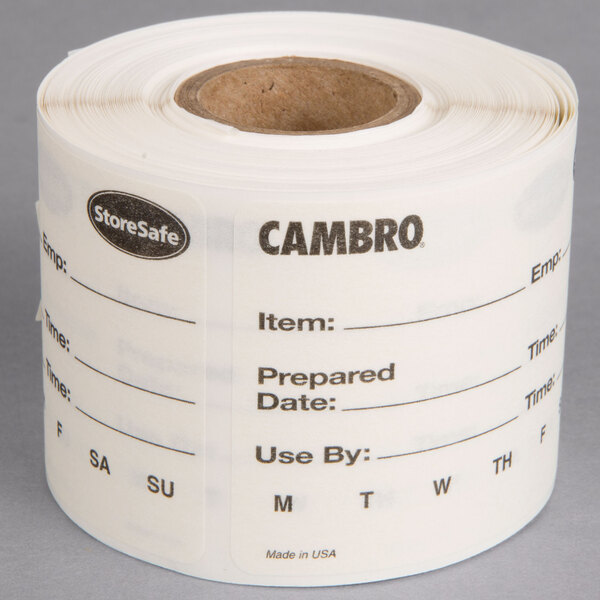 Cambro 23SL 100-Count StoreSafe 3" x 2" Printed Dissolvable Product ...