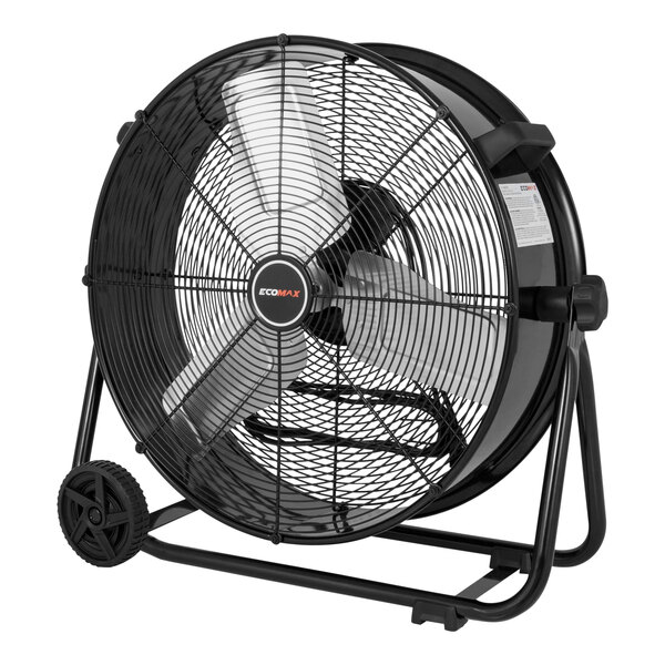 Ecomax 24" Black 3-Speed 360-Degree Tilt Portable Roll-Around High ...