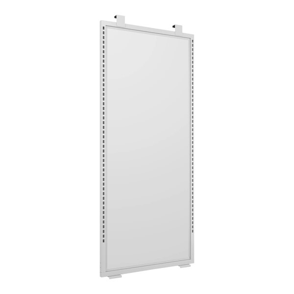 Econoco Aspect 24" x 54 1/16" Gloss White Metal Saddle-Mount Slotted ...