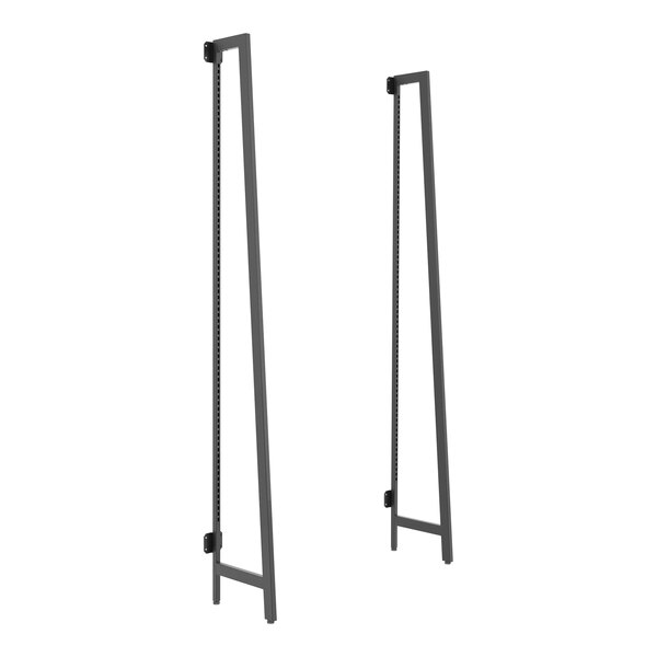 Econoco Aspect 15" x 95 7/16" Matte Black Metal Upright Outrigger Set ...
