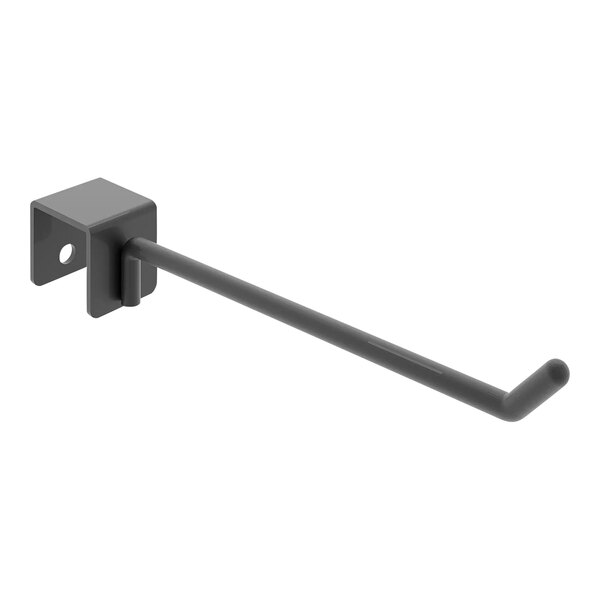 Econoco Floor 6" Black Matte Metal Saddle-Mount Display Hook for Select ...