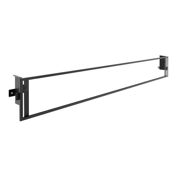 Econoco 46 13/16" x 6 1/4" Matte Black Metal Display Sign Holder for ...