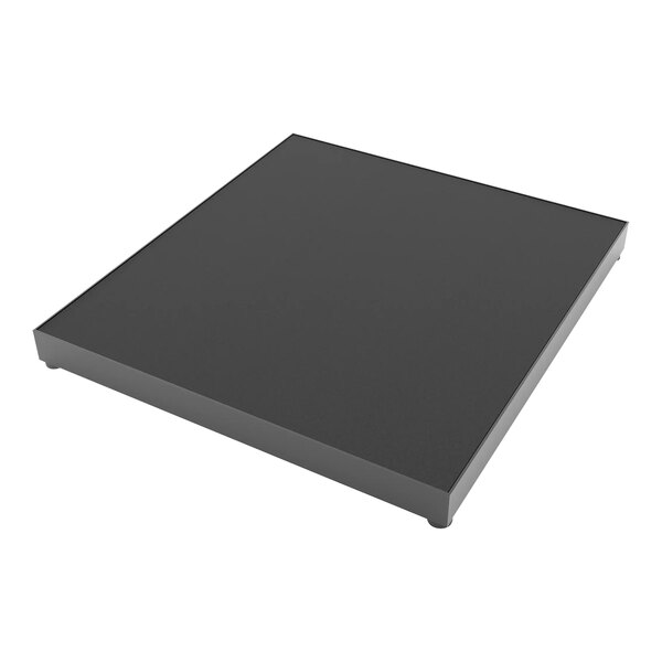 Econoco Aspect 25 9/16" x 23 9/16" x 2" Matte Black Melamine / Steel ...
