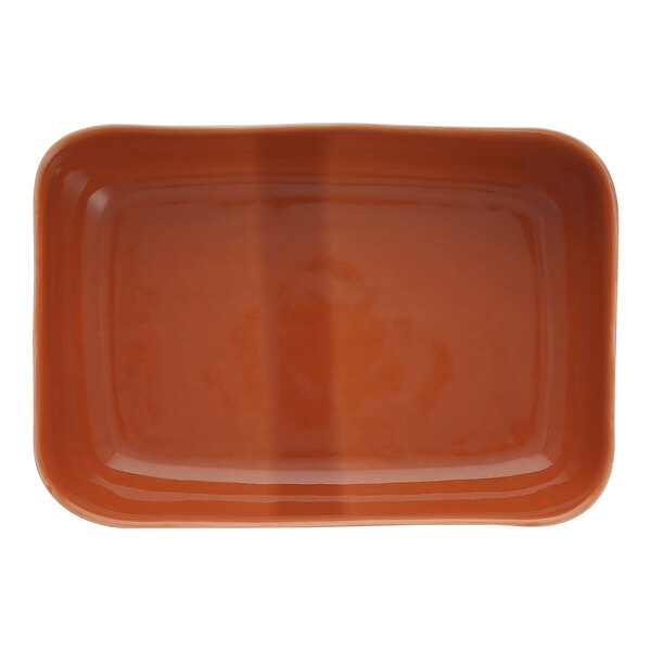 Nosse by Fortessa Svelte 20.3 oz. Terracotta Rectangular Stoneware ...