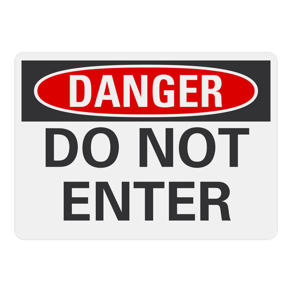 Lavex 10" x 7" Engineer-Grade Reflective Aluminum "Danger / Do Not ...