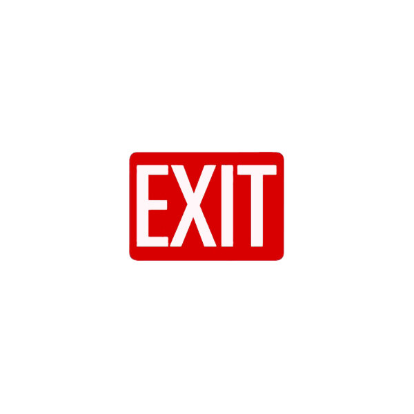 Lavex 14" x 10" Red Engineer-Grade Reflective Adhesive Vinyl "Exit ...