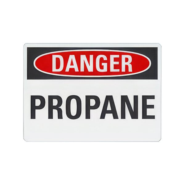 Lavex 10" x 7" Engineer-Grade Reflective Aluminum "Danger / Propane ...