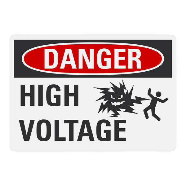 Lavex 14" x 10" Engineer-Grade Reflective Adhesive Vinyl "Danger / High ...