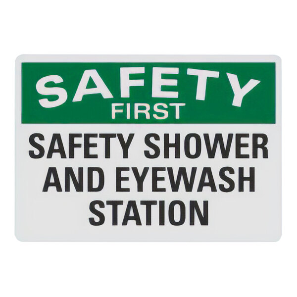 Lavex 10" x 7" Non-Reflective Adhesive Vinyl "Safety First / Safety ...