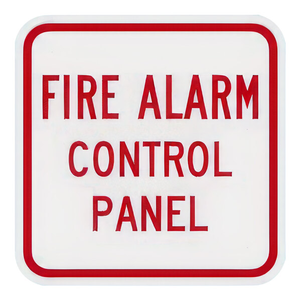 Lavex 12" x 12" Engineer-Grade Reflective Aluminum "Fire Alarm Control ...