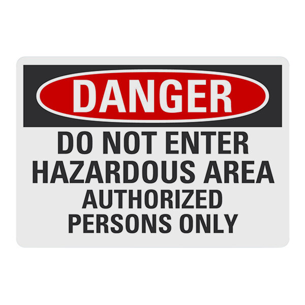 Lavex 14" x 10" Engineer-Grade Reflective Adhesive Vinyl "Danger / Do ...