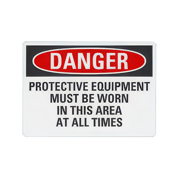 Lavex 14" x 10" Engineer-Grade Reflective Aluminum "Danger / Protective ...