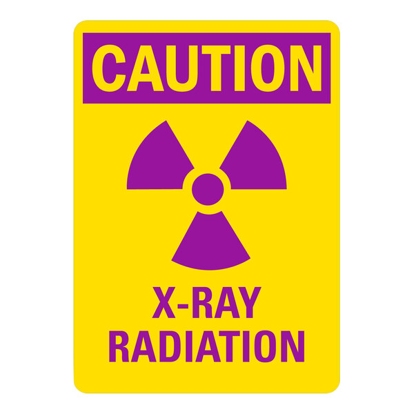 Lavex 14" x 10" Non-Reflective Aluminum "Caution / X-Ray Radiation ...