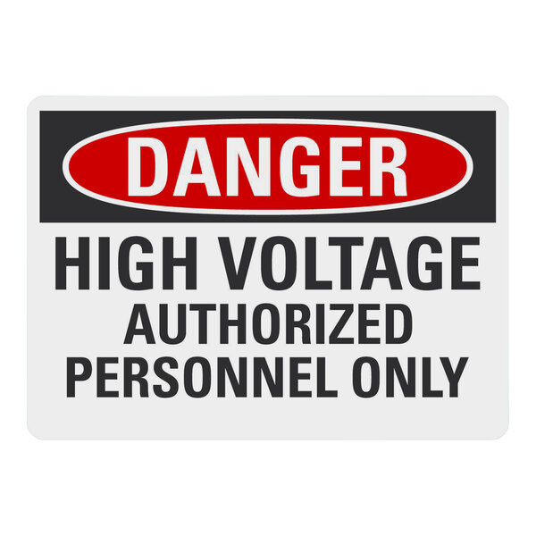 Lavex 14" x 10" Engineer-Grade Reflective Aluminum "Danger / High ...