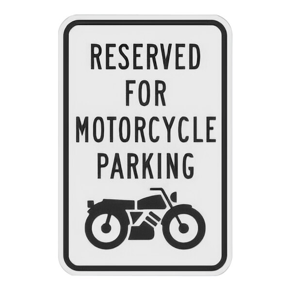 Lavex 18" x 12" Reflective Aluminum "Reserved For Motorcycle Parking ...