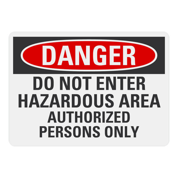 Lavex 10" x 7" Engineer-Grade Reflective Aluminum "Danger / Do Not ...