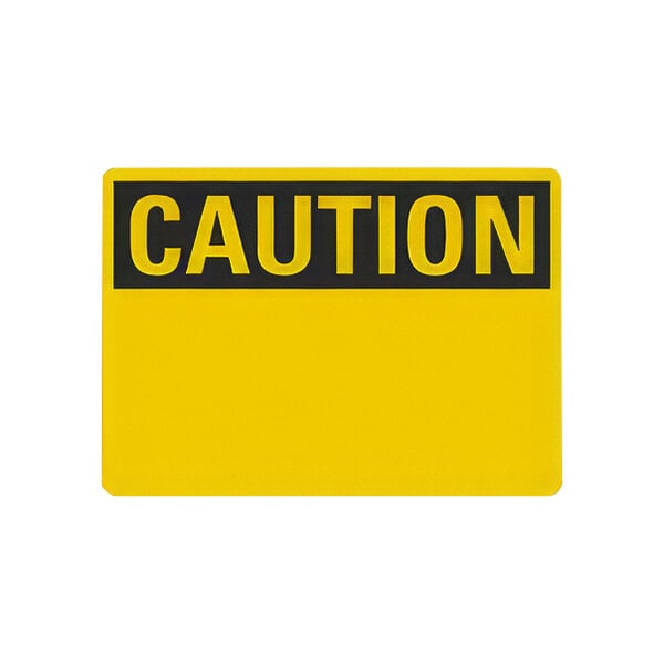 Lavex 10" x 7" Non-Reflective Aluminum "Caution / (Blank)" Safety Sign
