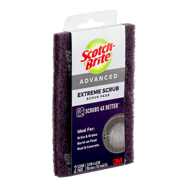 3M Scotch-Brite™ 70007029054 6" x 3 7/8" x 1/4" Extreme Scrub Scouring ...