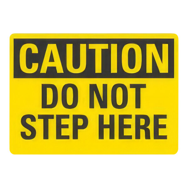 Lavex 7" x 5" Engineer-Grade Reflective Adhesive Vinyl "Caution / Do ...