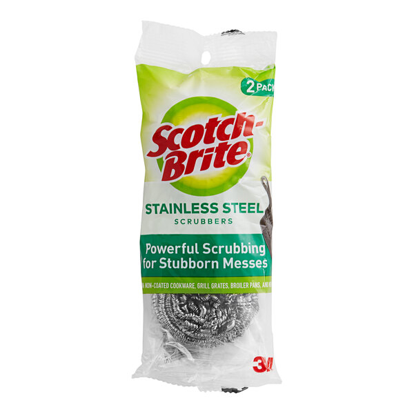 3M Scotch-Brite™ 70007051884 Stainless Steel Scrubber - 2/Pack