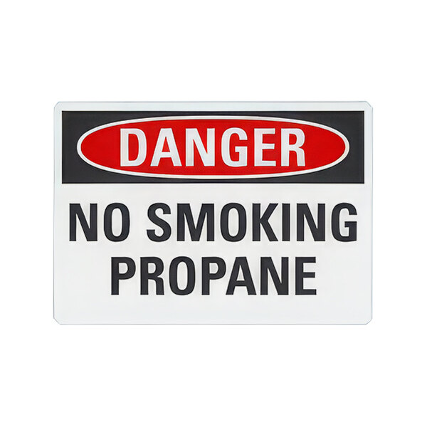 Lavex 14" x 10" Non-Reflective Aluminum "Danger / No Smoking / Propane ...