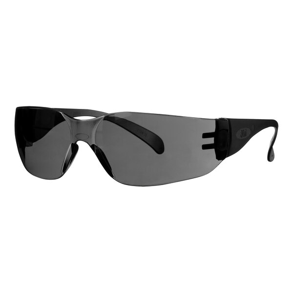 3M Scratch-Resistant Contoured Safety Glasses with Gray Frame and Gray ...