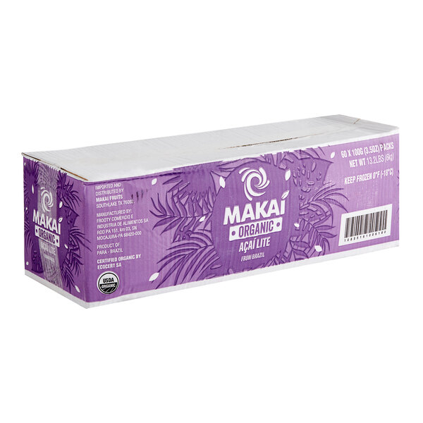 Makai Organic Lite Acai Smoothie Pack 3.5 oz. - 60/Case