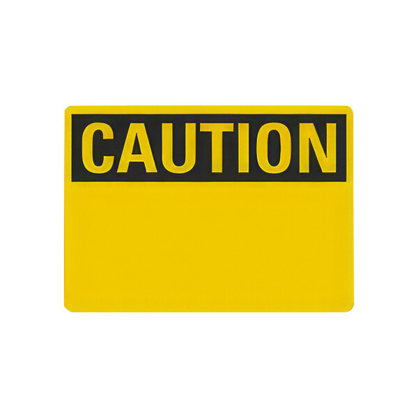 Lavex 10" x 7" Non-Reflective Adhesive Vinyl "Caution / (Blank)" Safety ...