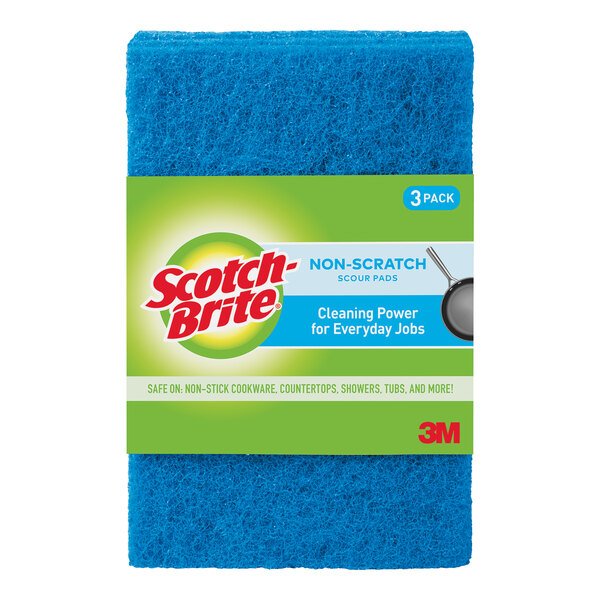 3M Scotch-Brite™ 70005238285 6" x 3 7/8" x 1/4" Non-Scratch Scouring ...
