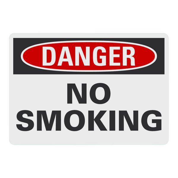 Lavex 14" x 10" Engineer-Grade Reflective Aluminum "Danger / No Smoking ...