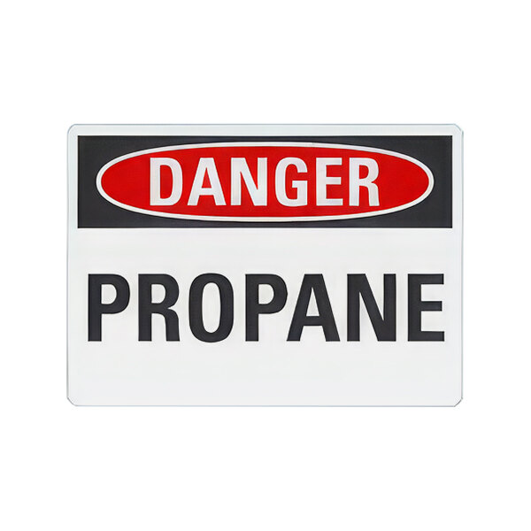 Lavex 14" x 10" Non-Reflective Adhesive Vinyl "Danger / Propane" Safety ...