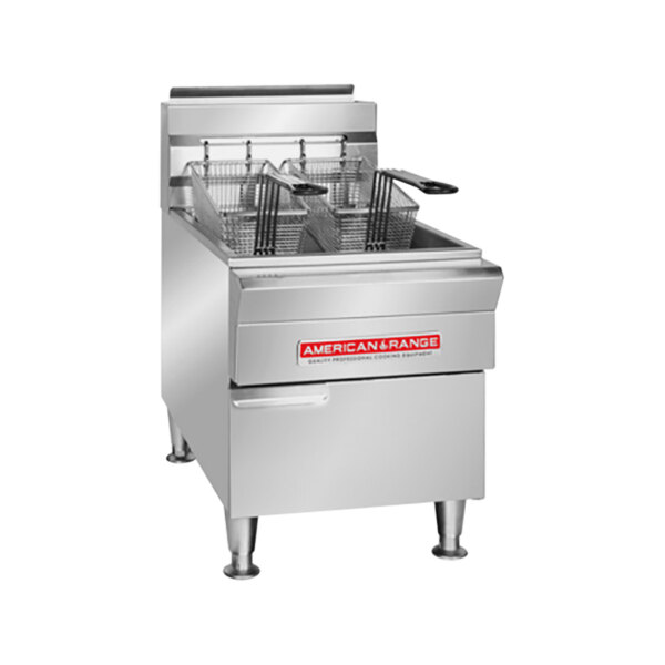 American Range AR-GCF-15 15 lb. Natural Gas Countertop Fryer - 30,000 BTU