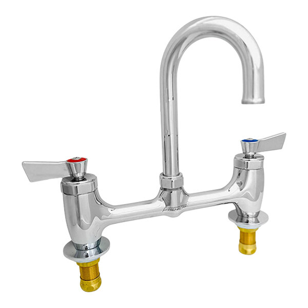 Fisher 33150 Deck-Mount Faucet with 2.2 GPM Aerator, 3 1/2" Gooseneck ...