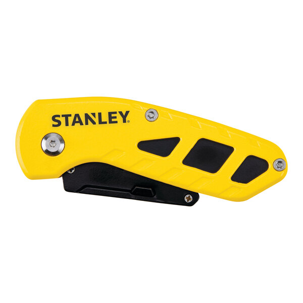 Stanley Yellow / Black Metal Compact Fixed Folding Utility Knife with 1 ...