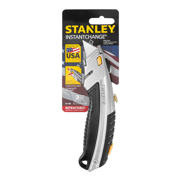 Stanley InstantChange 8 5/16" Steel Retractable Utility Knife with 3 ...