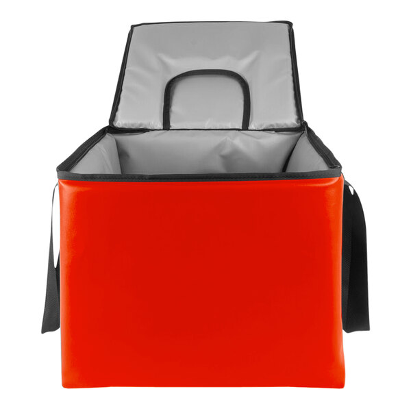 Sterno Customizable 15 1/2" x 15 1/2" x 14" Red Vinyl Insulated Premium ...