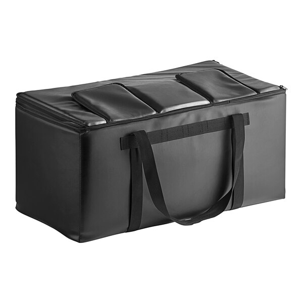 Sterno Customizable 30" x 15 1/2" x 14" Black Vinyl Insulated Premium ...
