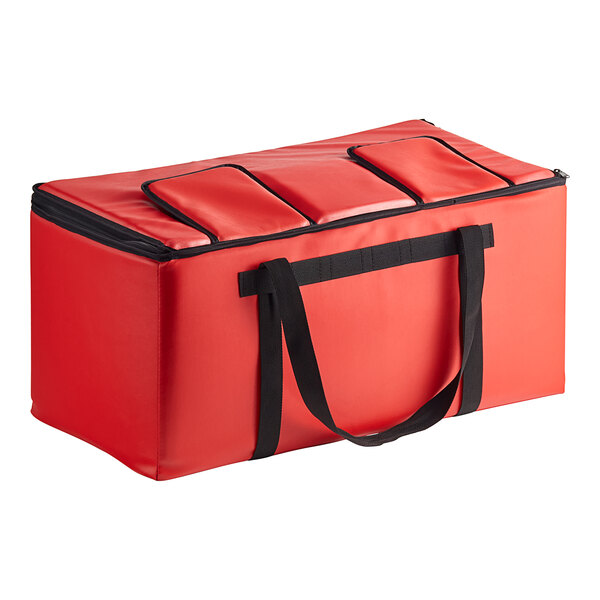 Sterno Customizable 30" x 15 1/2" x 14" Red Vinyl Insulated Premium ...