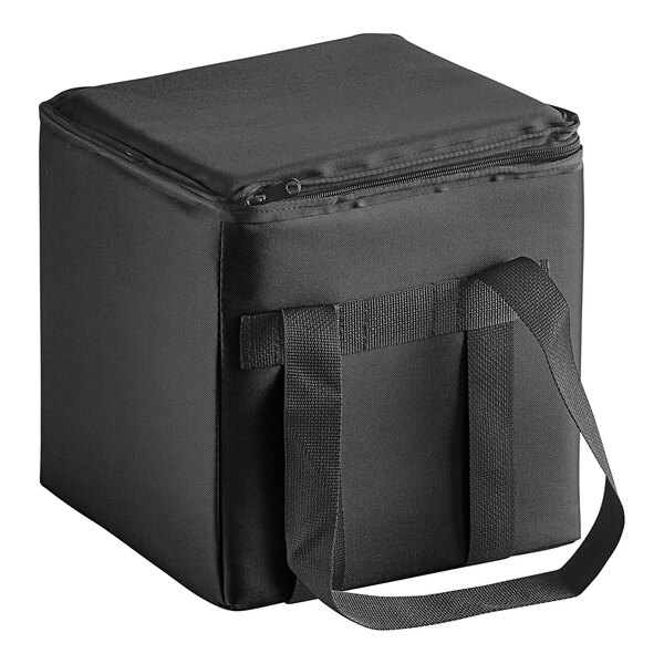 Sterno Customizable 11 1/2" x 11 1/2" x 12" Large Black Nylon Insulated ...