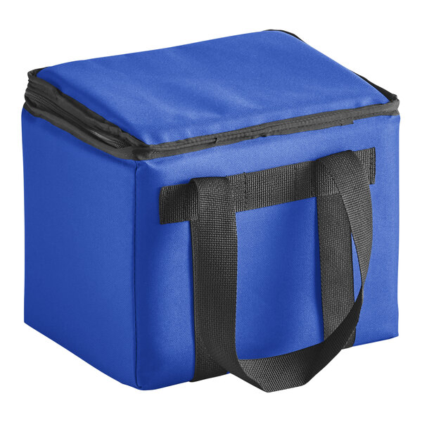 Sterno Customizable 12" x 9 1/2" x 10" Small Royal Blue Nylon Insulated ...