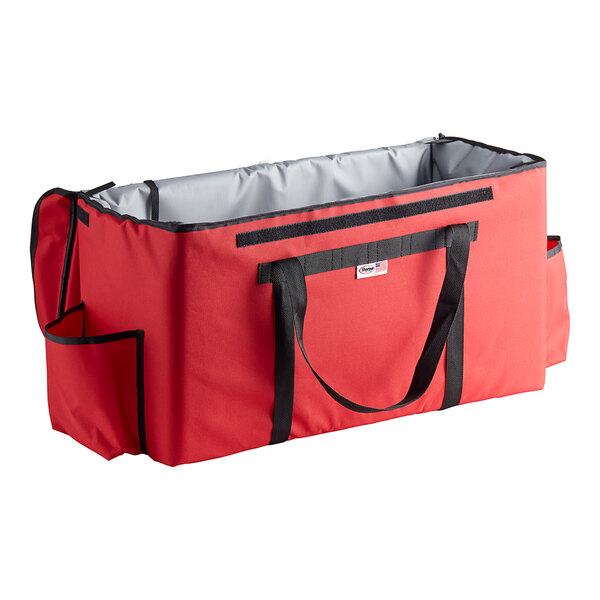 Sterno Customizable 32" x 13" x 17 3/4" 4XL Red Nylon Insulated Space ...