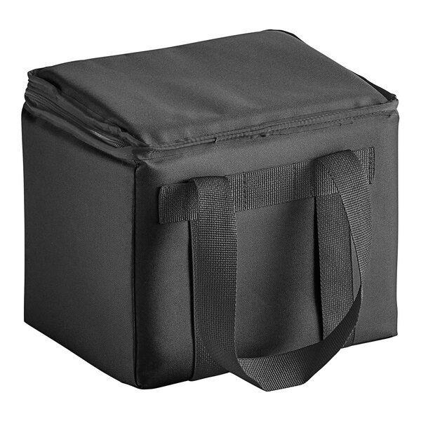 Sterno Customizable 12" x 9 1/2" x 10" Small Black Nylon Insulated ...