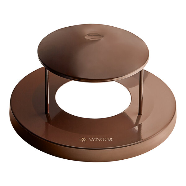 Lancaster Table & Seating Brown Round Rain Bonnet Lid for 36 Gallon ...