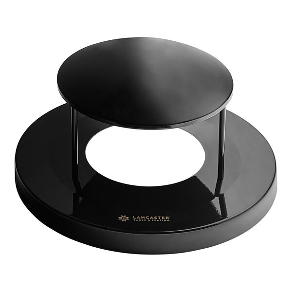 Lancaster Table & Seating Black Round Rain Bonnet Lid for 36 Gallon ...