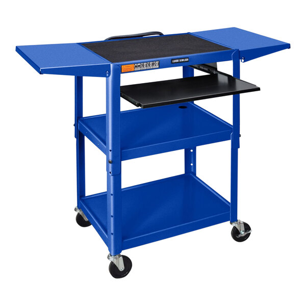 Luxor 24" x 18" x 24"-42" Royal Blue Steel 3-Shelf Adjustable-Height ...