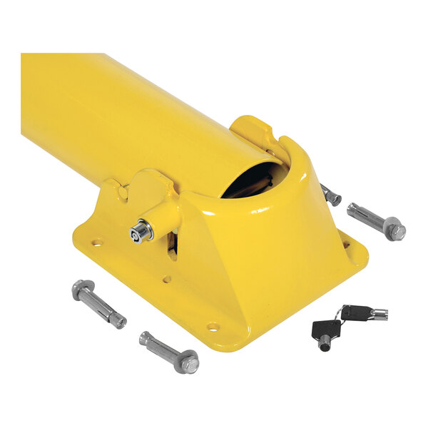 Vestil 8 1/4" x 7 1/2" x 35 1/2" Steel Fold-Down Bollard PARK-P-108-FD