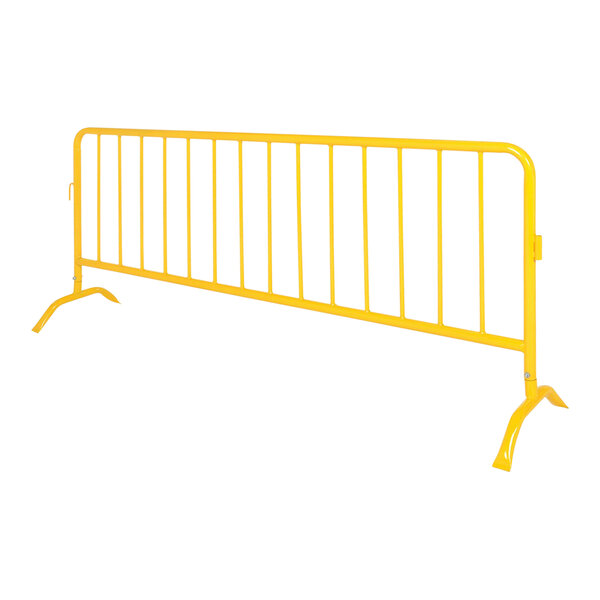 Vestil Yellow Heavy-Duty Steel Crowd Control Barrier with Curved Feet ...